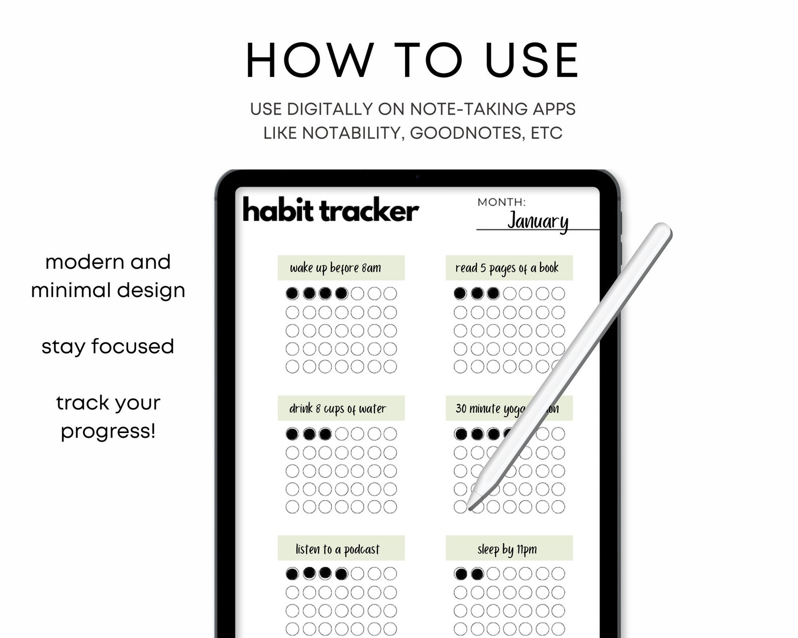 Habit Tracking Templates, Habit Trackers, Digital and Printable ...