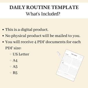 Daily Routines Planner | Modern and Minimalist Planner Template ...