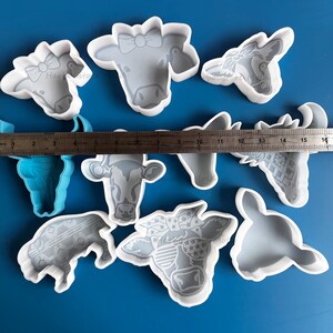 Multi Cow Car Freshie Mold - Bull Silicone Epoxy Resin Molds -highland ...