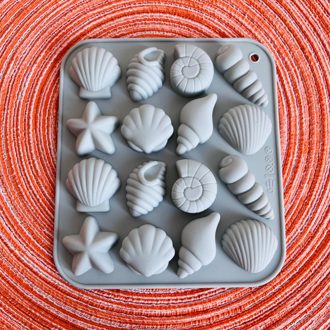 Mini Sea Shells Silicone Mold ,starfish ,scallop, Sea Life Silicone ...