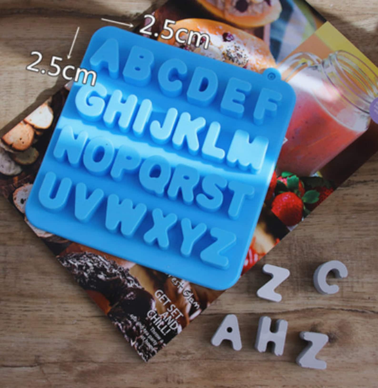 Concrete 26 Letter Molds Number Silicone Mold Concrete Capital Letter ...