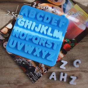 Concrete 26 Letter Molds Number Silicone Mold Concrete Capital Letter ...