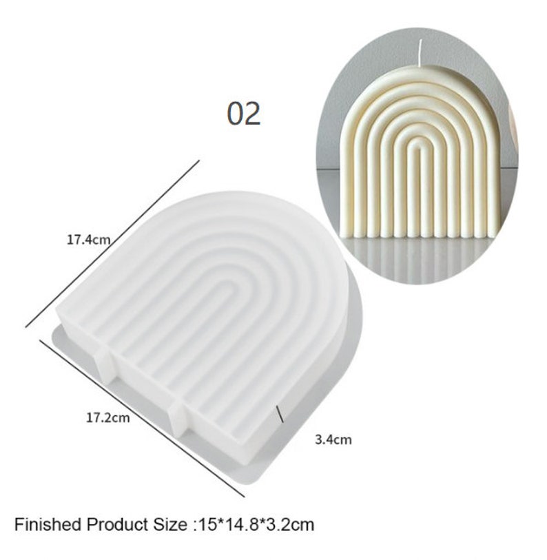 Rainbow Arch Candle Silicone Mold DIY Rainbow Bridge Geometry - Etsy