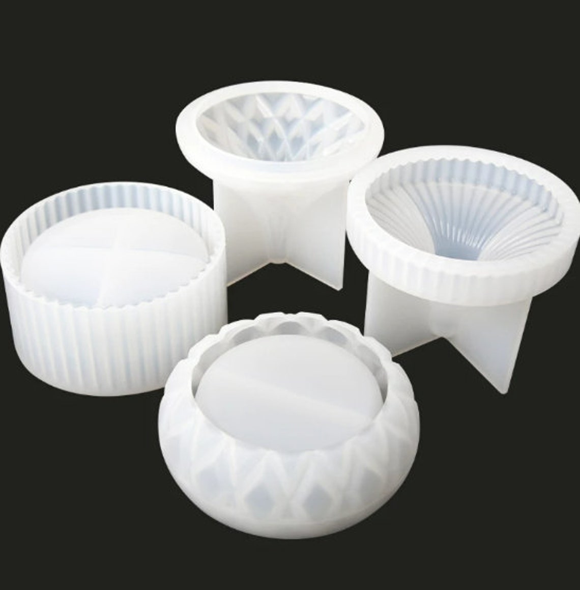 DIY Round Candle Jar Pot Silicone Molds Flower Pot Planter - Etsy
