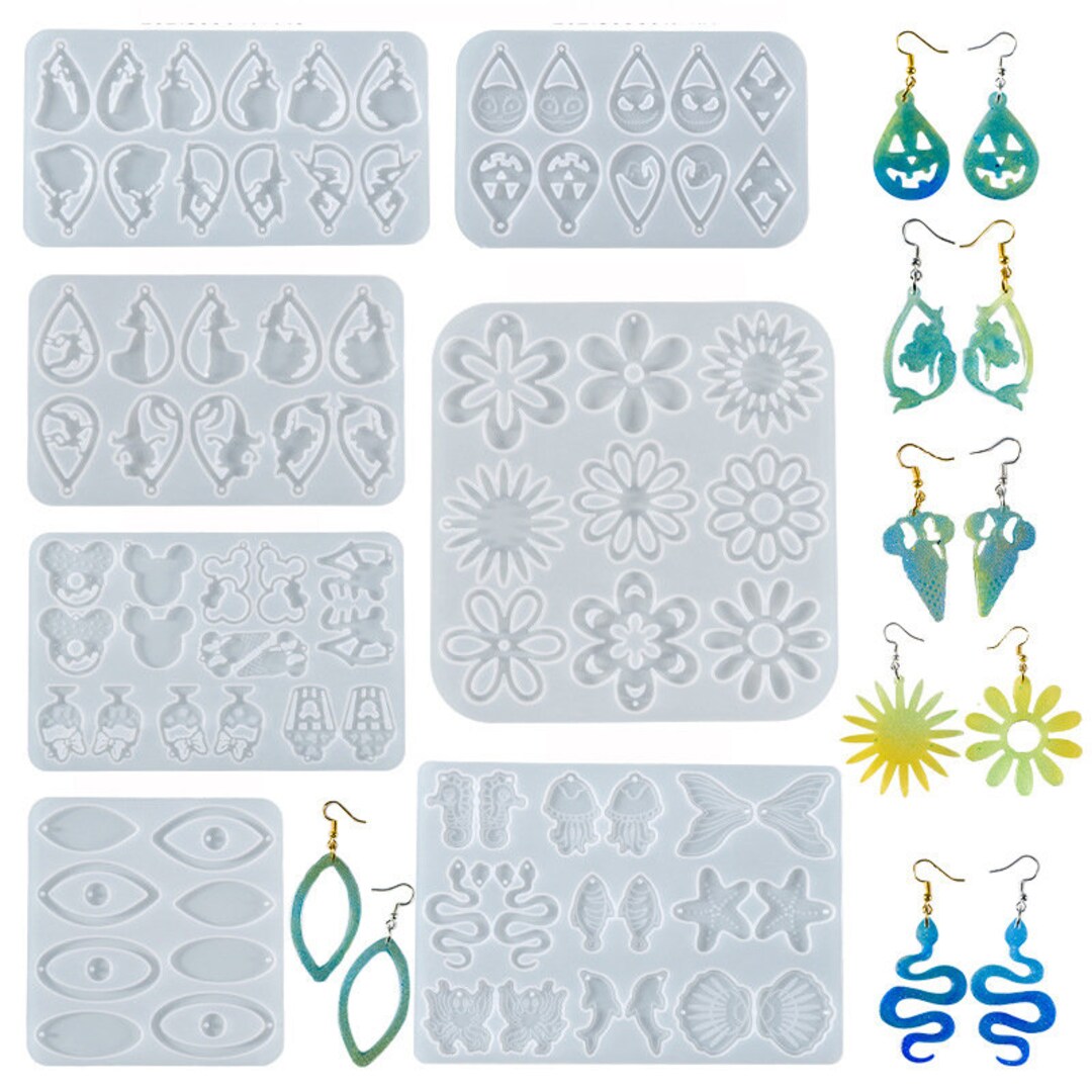 Christmas Elf Earring Mold Earring Silicone Mold Shiny Earring Mold ...