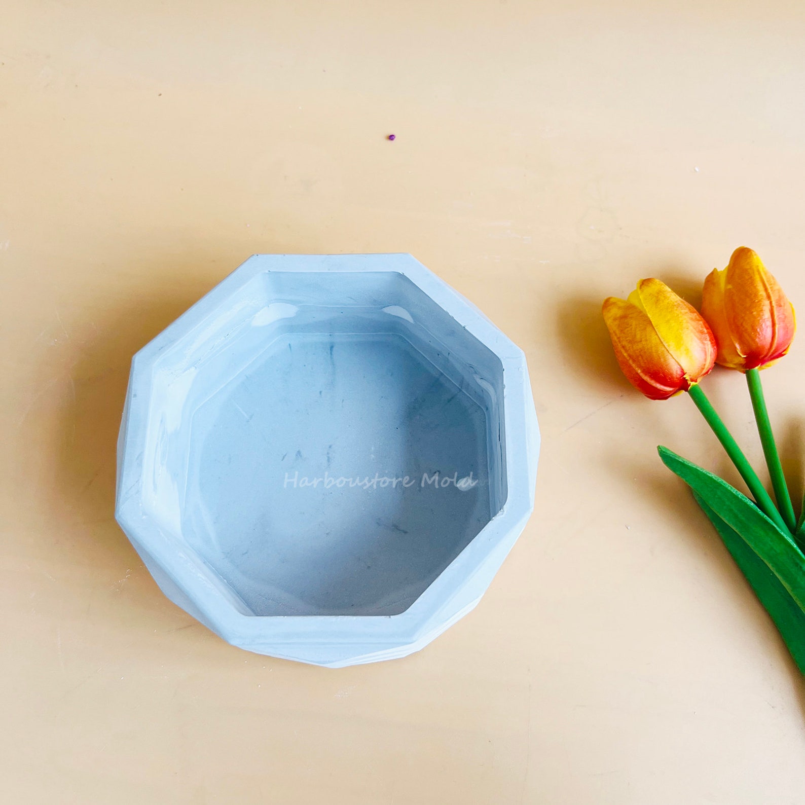 5 Inch Large Polygon Flower Pot Silicone Mold Flowerpot Mold | Etsy