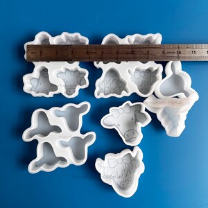 Multi Cow Car Freshie Mold - Bull Silicone Epoxy Resin Molds -highland ...