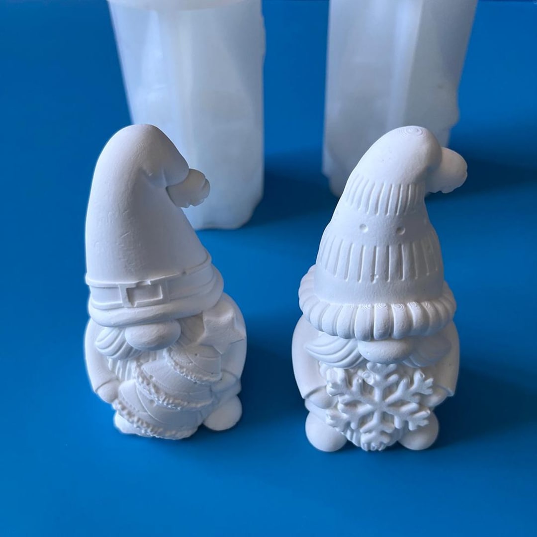 3d Christmas Gnome Silicone Mold Candle Gnome Gnome Wih Tree Gnome Hug ...