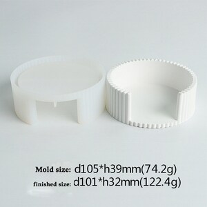 Round Shape Concrete Coaster Molds Round Tray Molds Resin Round Coaster ...