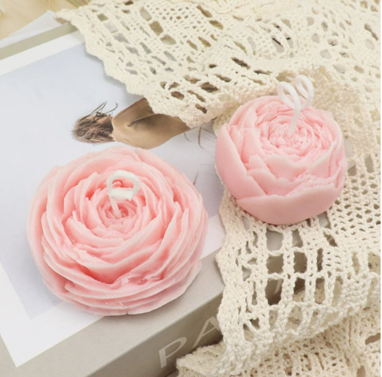 Austin Rose Silicone Candle Mold 3D Buttercup Flower Aroma - Etsy