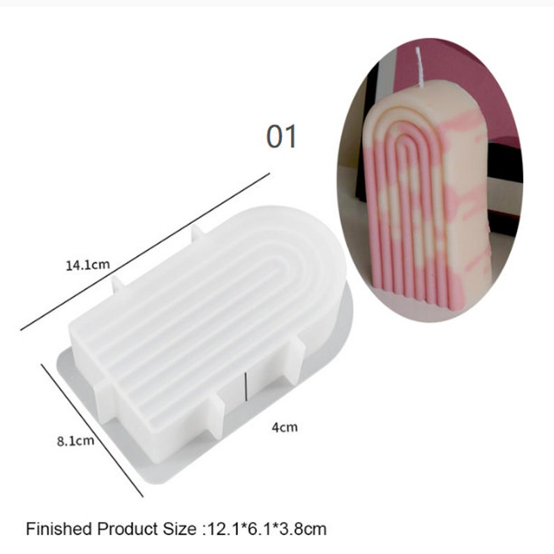 Rainbow Arch Candle Silicone Mold DIY Rainbow Bridge Geometry - Etsy