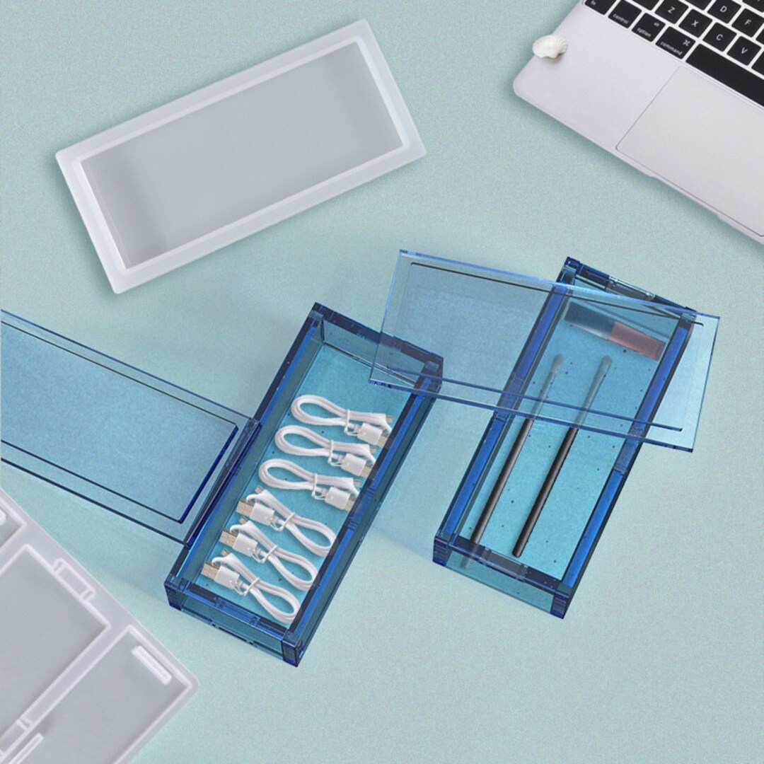 Rectangle Storage Box Mould Wiht Lid Jewelry Box Mold Epoxy Resin Mold ...