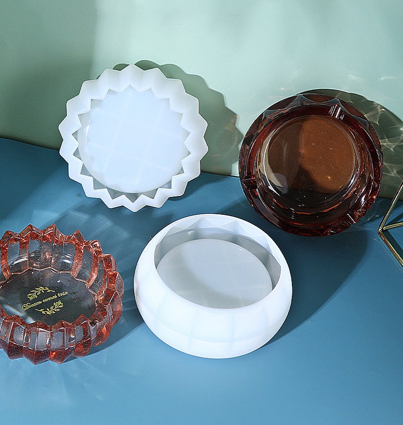 Diamond Edge Round Ashtray Mold Ashtray Silicone Mold for - Etsy