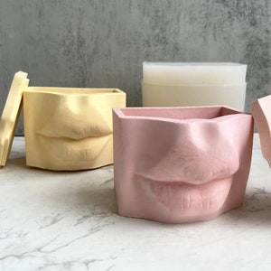 Mouth Lip Shape Storage Box Silicone Mold Square Concrete - Etsy