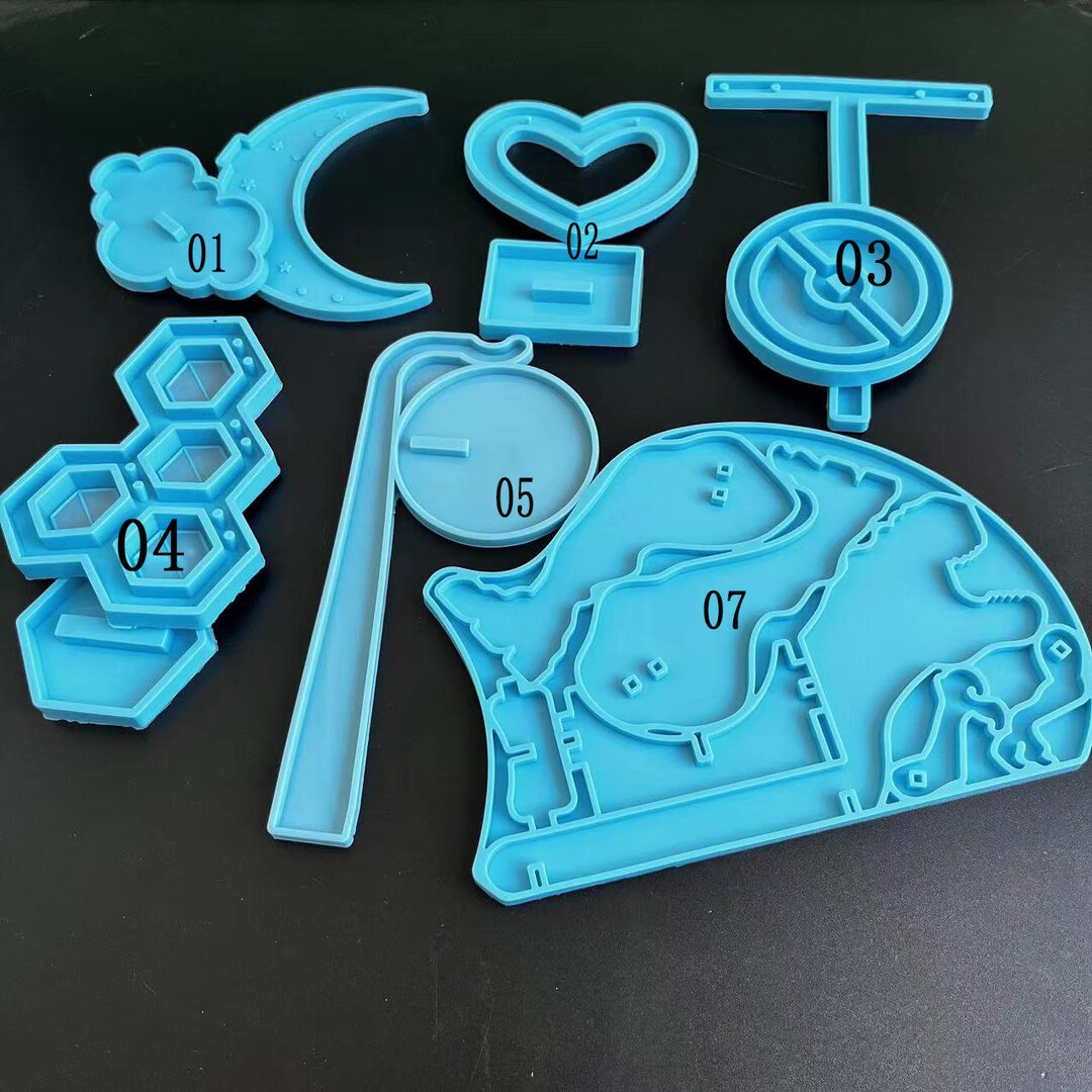 Necklace and Earrings Stand Resin Mold Jewelry Makeup Storage Box Shelf ...