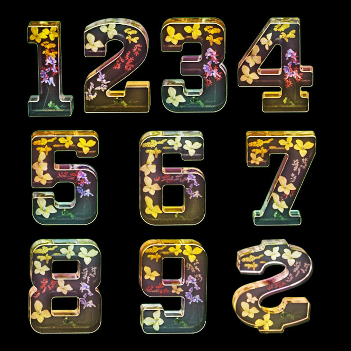 7''large Number Mold 0-9 Number Silicone Mold Number Resin Molds DIY ...