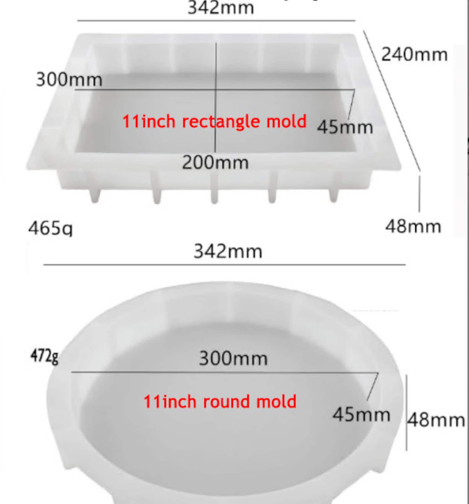 19inch 14inch Round Epoxy Resin Table Mold Unique Coffee Table Epoxy ...