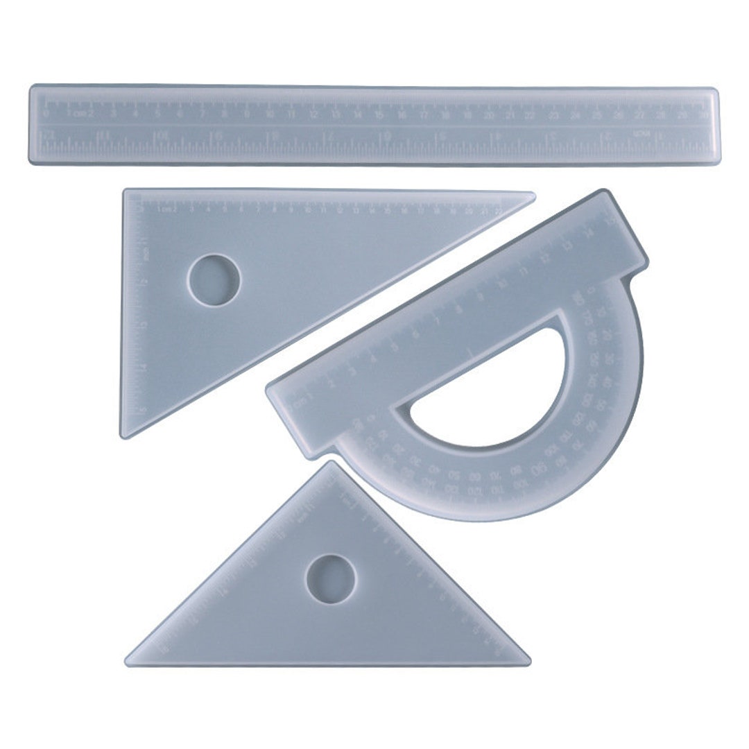 Ruler Silicone Mold Protractor Silicone Mold Protractor Ruler Resin ...