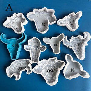 Multi Cow Car Freshie Mold - Bull Silicone Epoxy Resin Molds -highland ...