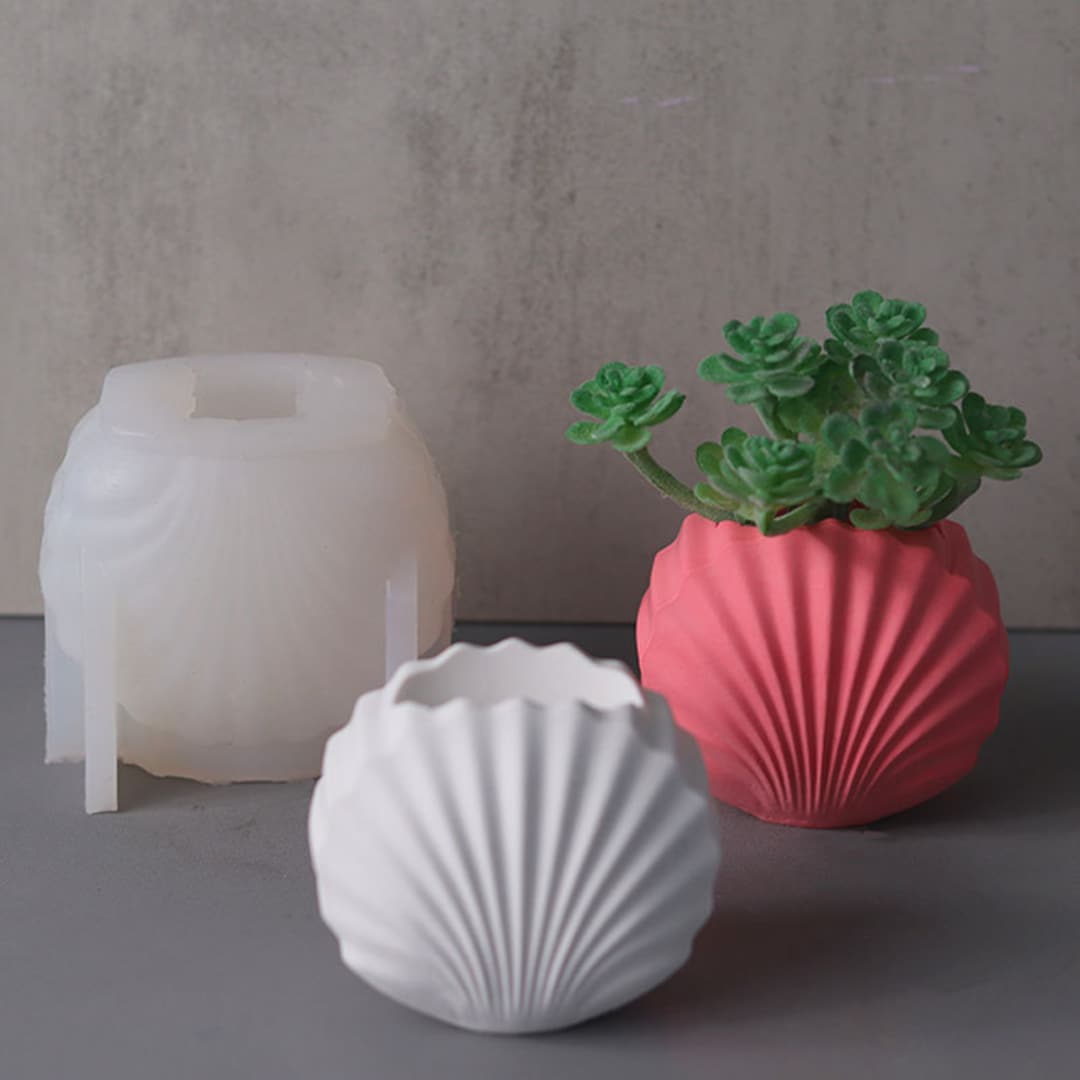 Scallop Shell Vase Silicone Mold , Shell Silicone Vase Mold,home Decor ...