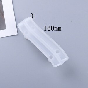 DIY Crystal Epoxy Resin Tray Handle Mold Bending Fruit Plate Handle Silicone Mould Craft Casting ...