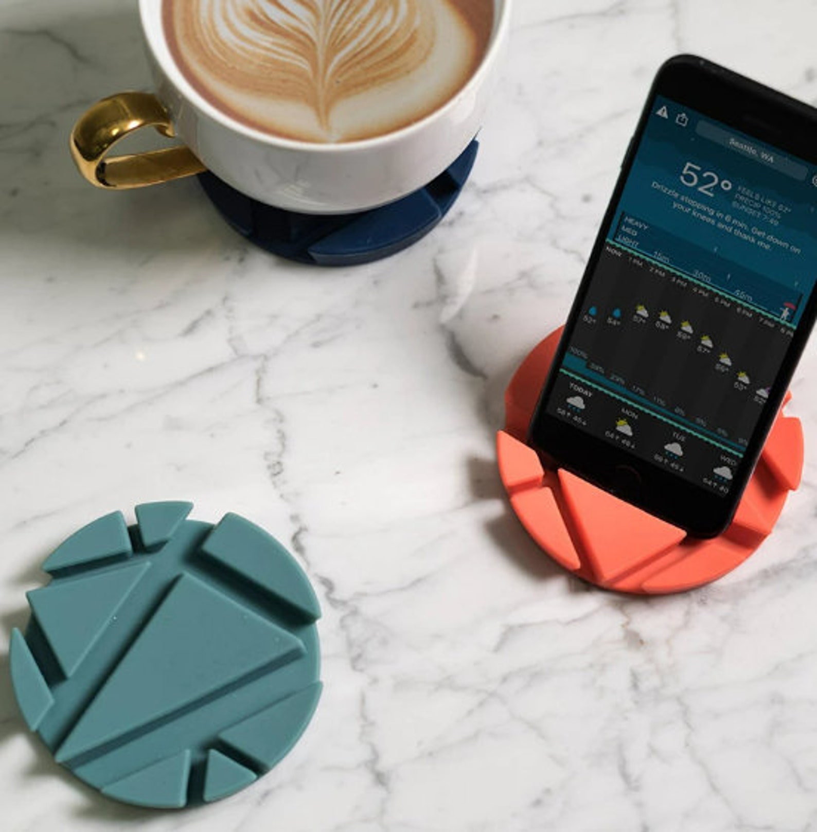 Rectangle ROUND Phone Holder Cement Molds Concrete Silicone - Etsy