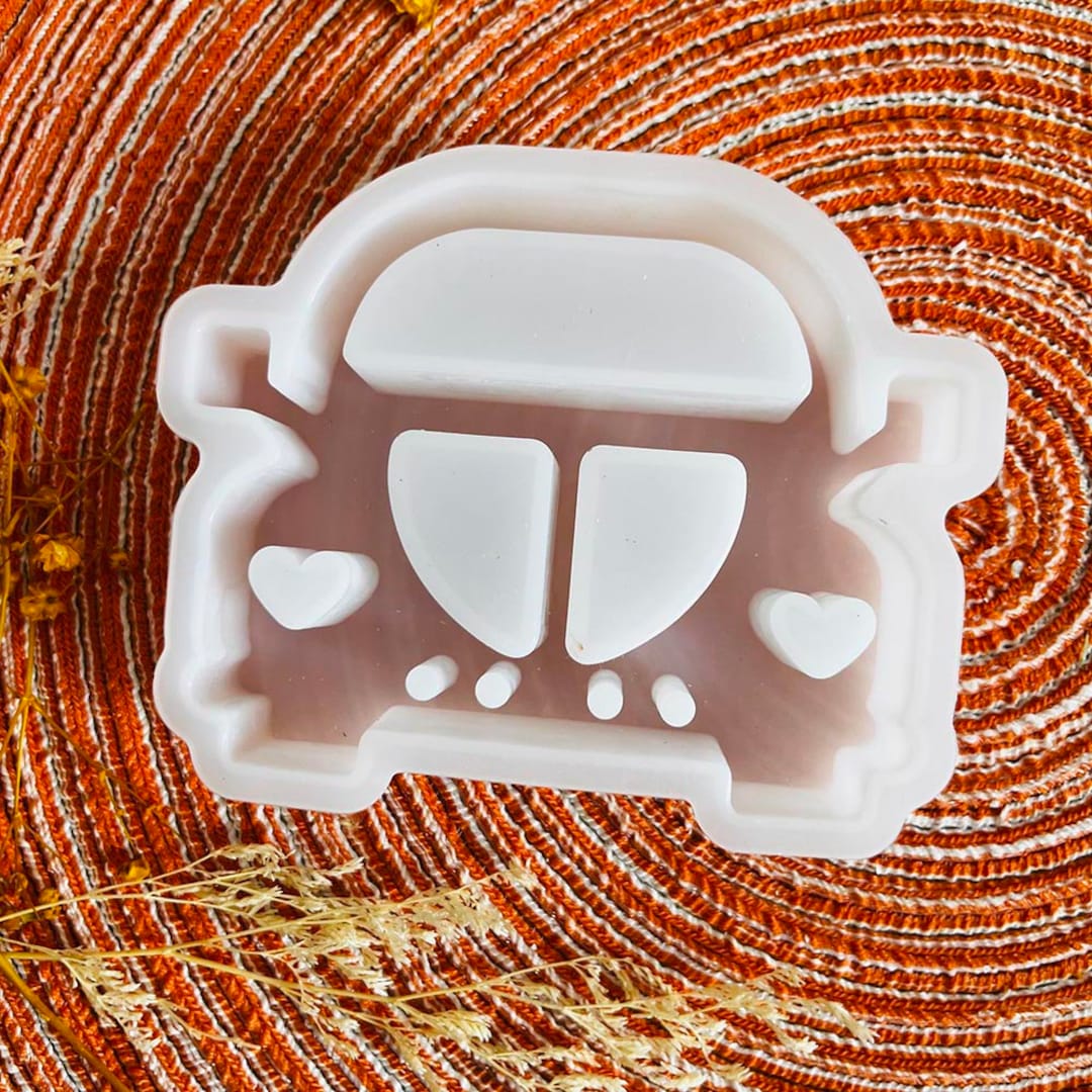 Heart School Bus Silicone Mold Bus Candle Silicone Mold Car Freshie ...
