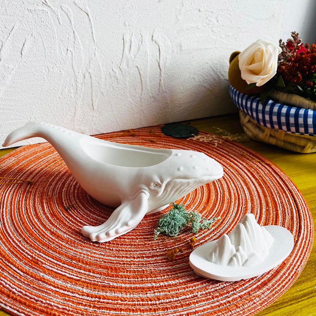 3d Whale Storage Box With Lid Silicone Mold Resin Whale Mold Casting ...