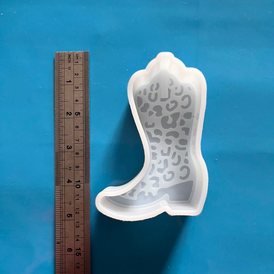 Leopard Print Boot Car Freshie Mold - High Heel Silicone Epoxy Resin ...