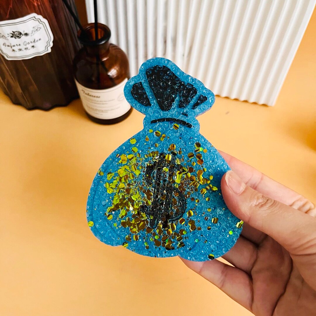 Money Bag Silicone Mold - Dollars Car Freshie Mold - Silicone Epoxy ...