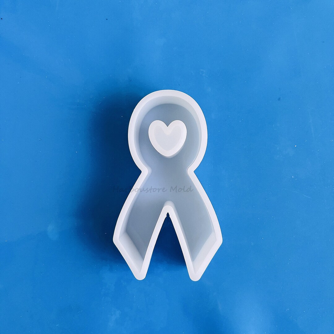Awareness Ribbon Car Freshie Mold - Heart Ribbon Silicone Epoxy Resin ...
