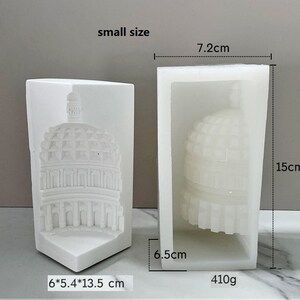 Pantheon Mold, Architectural Candlestick Roman Silicone Mold, Candle ...