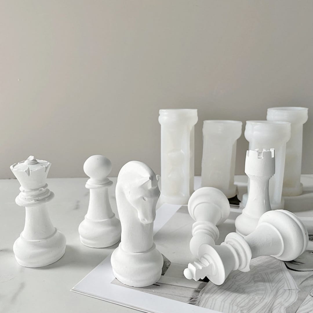 Chess Set Mold 6 Pieces Silicone Mold, Candle Mold, Handmade Soap Mold ...