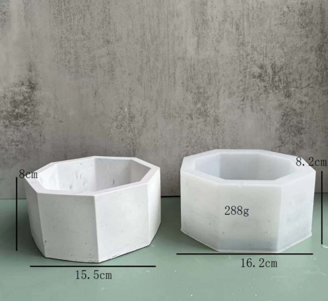 Large Size Hexagon Storage Box With Lid Silicone Mold Concrete - Etsy