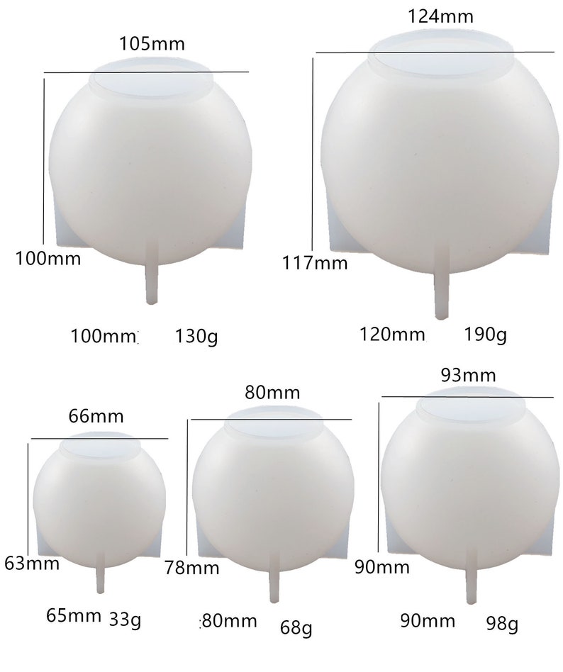 3D Round Ball Mold Crystal Ball Mold Large Ball Mold, Sphere Mold,ball ...