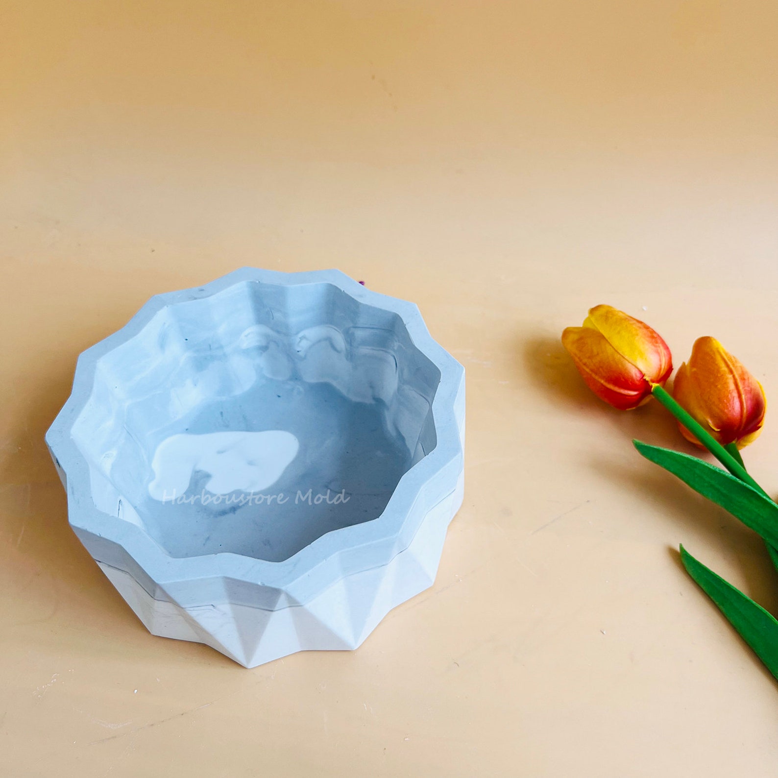 5 Inch Large Polygon Flower Pot Silicone Mold Flowerpot Mold | Etsy