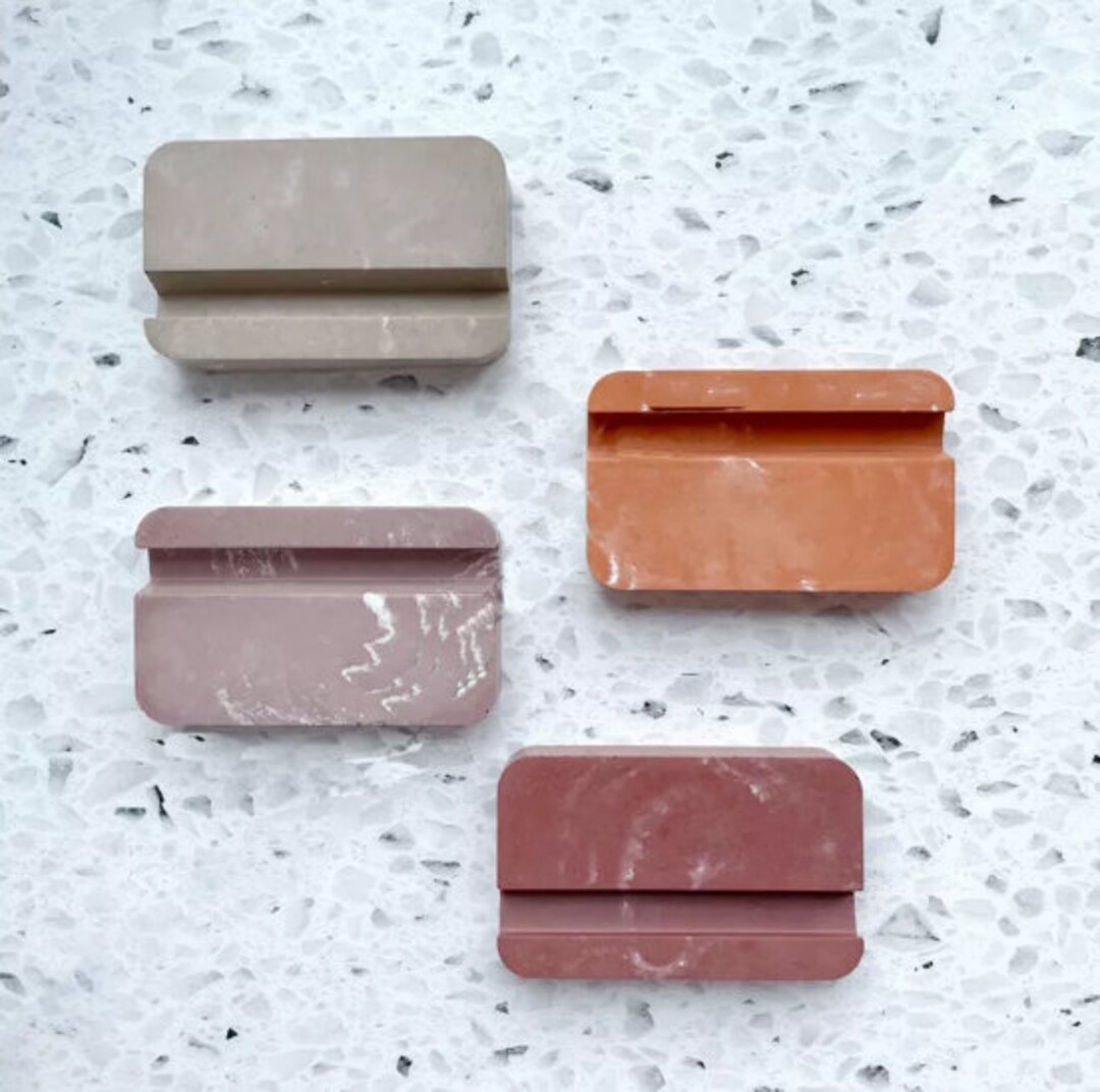 Rectangle ROUND Phone Holder Cement Molds Concrete Silicone Molds ...