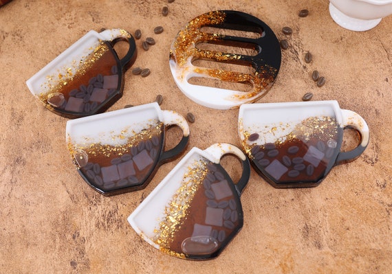 Coffee Cup Coaster Mold Coffee Cup Quicksand Silicone Mold Cup Shaker Resin Mold Coffee Lemon Slices Mold coaster Base Mold resin Art Molds Etsy Ireland