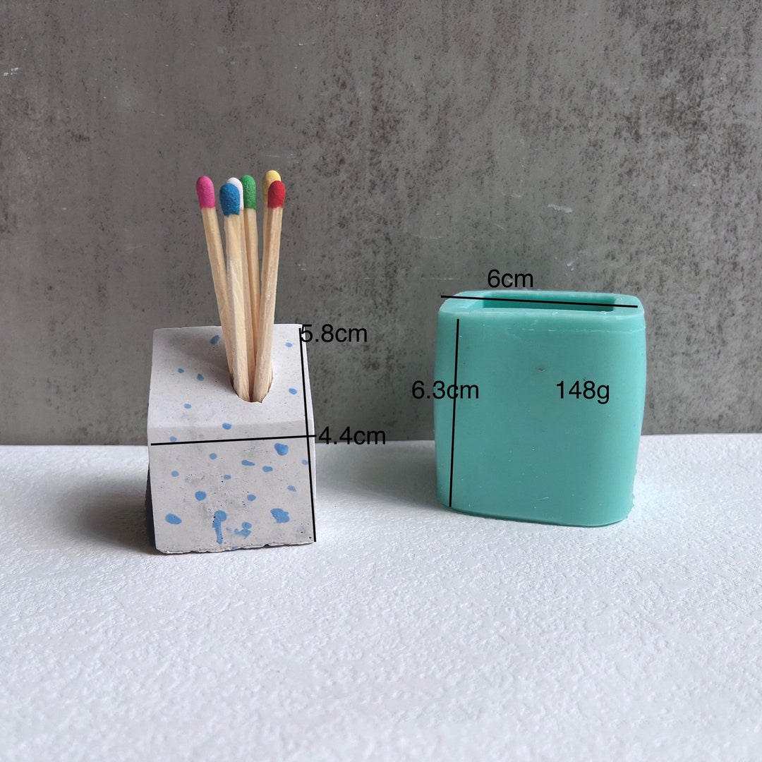 Silicone House Shape Matchstick Holder Mold for Concrete Cement ...