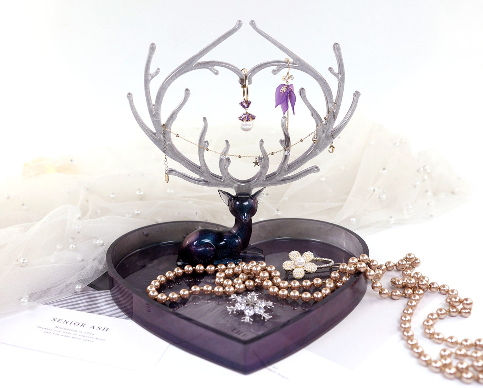 Heart Storage Box Silicone Molds Deer Jewelry Display Rack - Etsy
