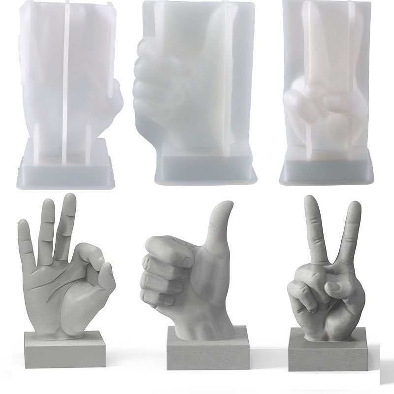 Hand Gesture Silicone Mold Finger Candle Mold 3dthumb OK Yeah - Etsy