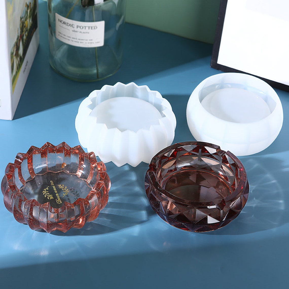 Diamond Edge Round Ashtray Mold Ashtray Silicone Mold for - Etsy