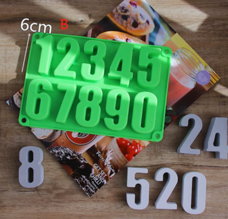 Concrete 26 Letter Molds Number Silicone Mold Concrete Capital Letter ...