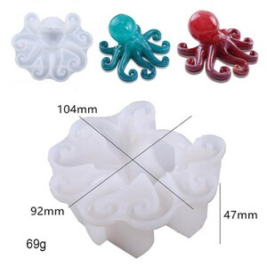 3D Octopus Silicone Mold DIY Handmade Crystal Epoxy Resin Plaster Molds ...