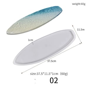 Surfboard MOLD Surf Board Silicone Mold DIY Handmade Mirror Skateboard ...