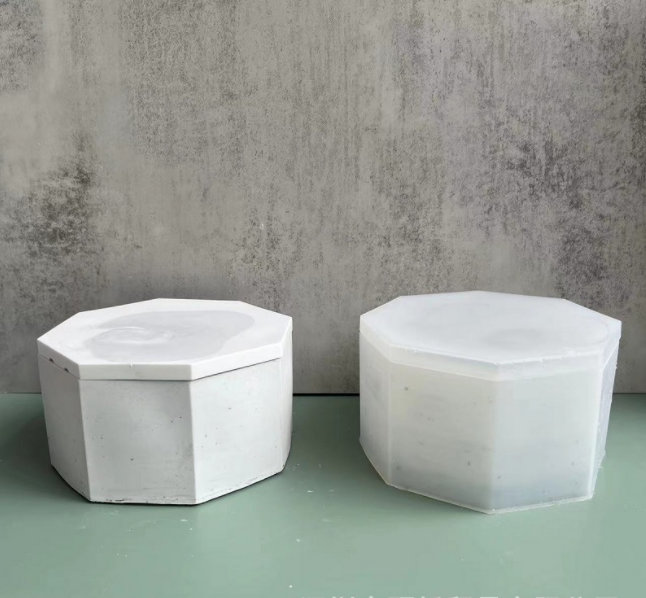 Large Size Hexagon Storage Box With Lid Silicone Mold Concrete - Etsy