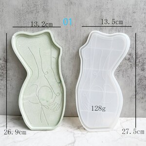 Nordic Tray Silicone Body Mold DIY Handmade Human Body Abstract Lines ...
