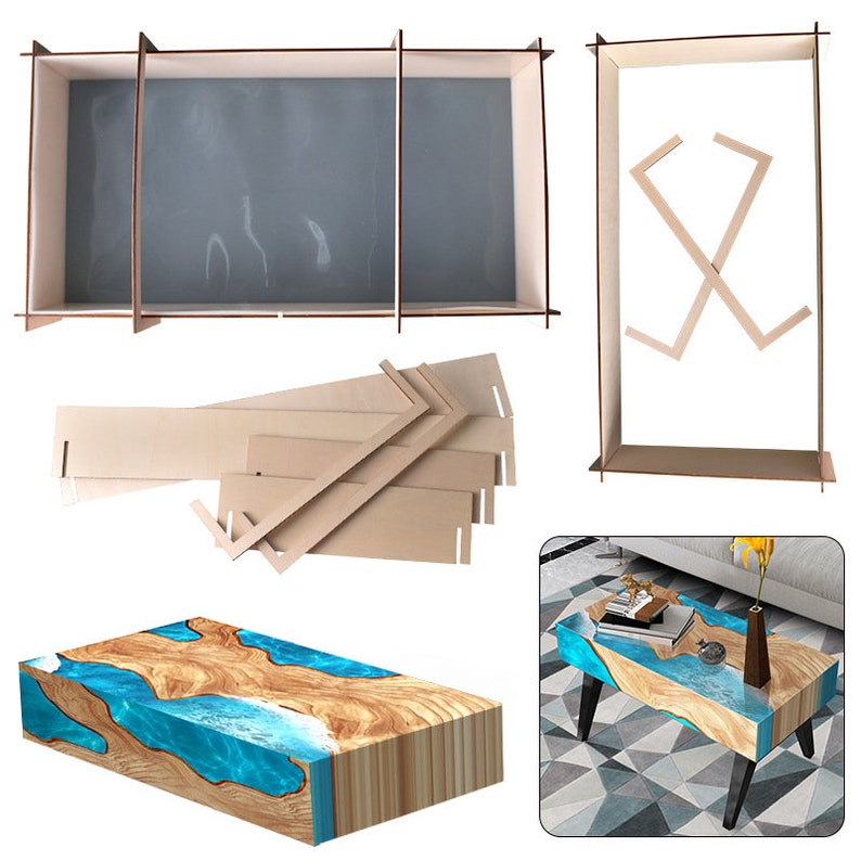 19inch 14inch Round Epoxy Resin Table Mold Unique Coffee Table Epoxy ...