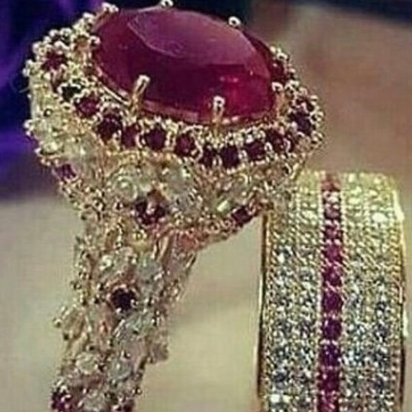 Ruby Wedding Ring - Etsy