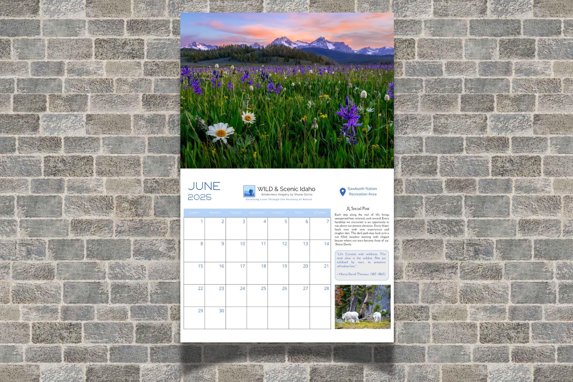 2025 Idaho Wilderness Calendar Images and Writing by Shane Davila, Idaho Calendar - Etsy